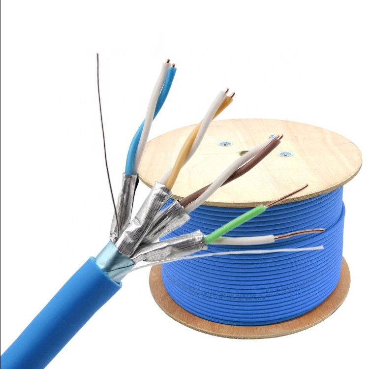 통신을 위한 4 쌍 Rj45 23 awg 순동 Cat6A 랜 케이블